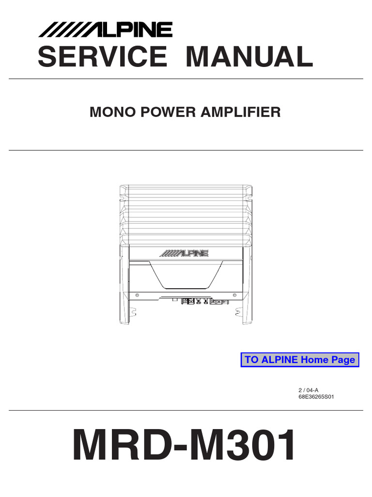 Alpine Mrd m301 | PDF | Field Effect Transistor | Electrical Engineering