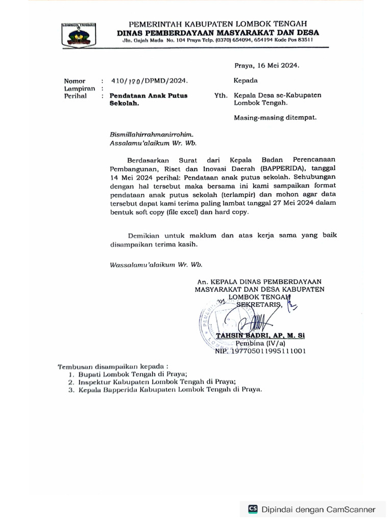 Pendataan Anak Putus Sekolah | PDF