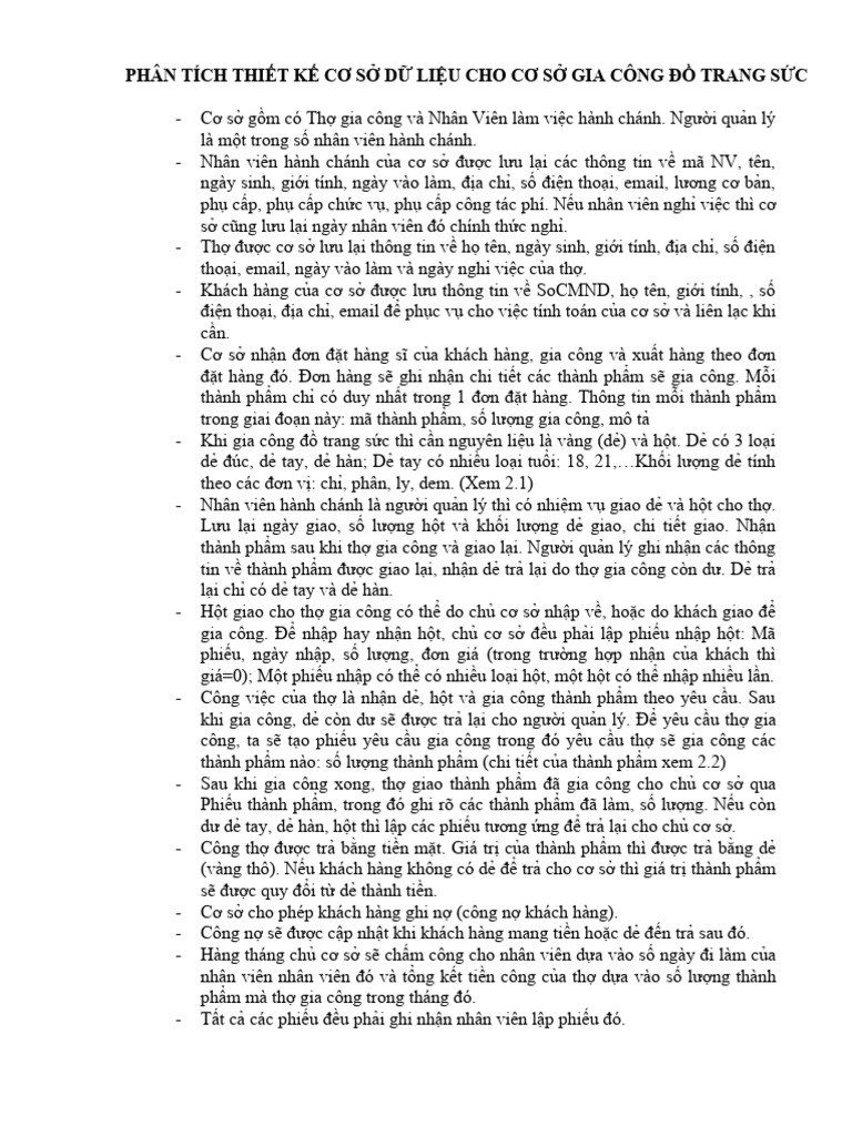 6.-Yeucau TKCSDL GIACONGTP-R | PDF