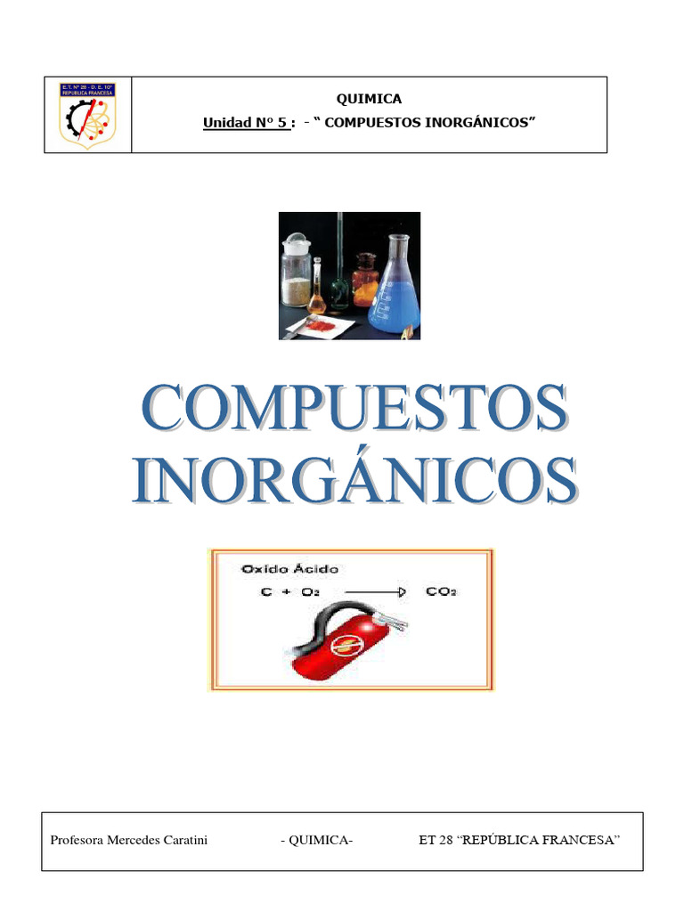 Unidad 5 Compuestos Inorgánicos | PDF | Redox | Ácido