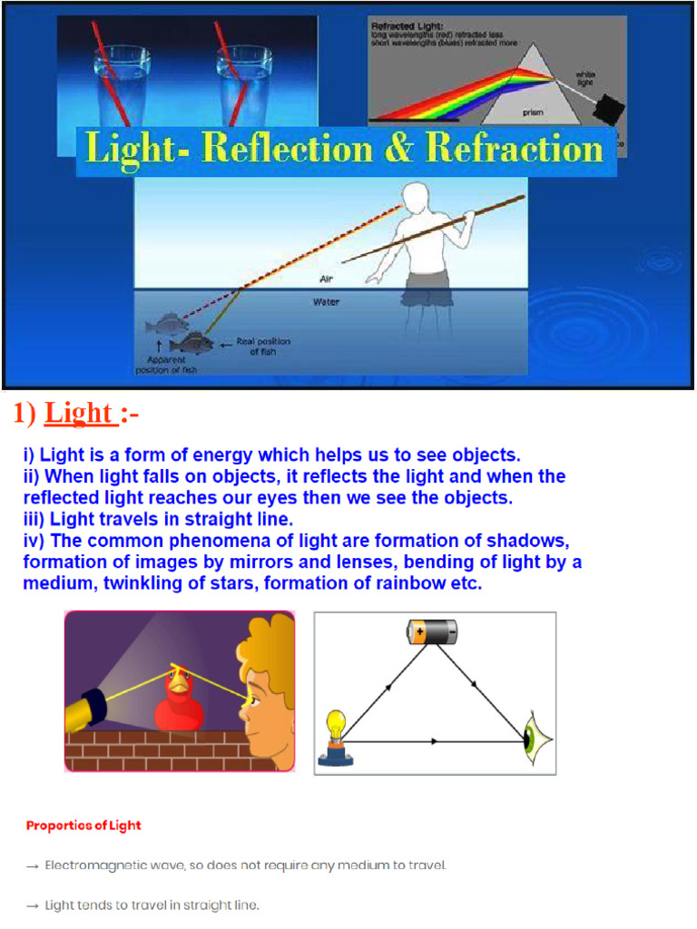 Light Reflection and Refraction | PDF | Mirror | Optics