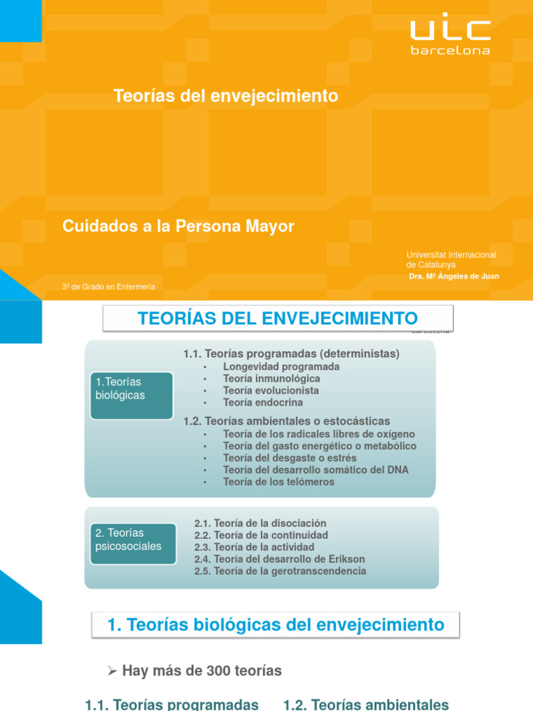 4.teorias Envejecimiento | PDF | Envejecimiento | Gerontología