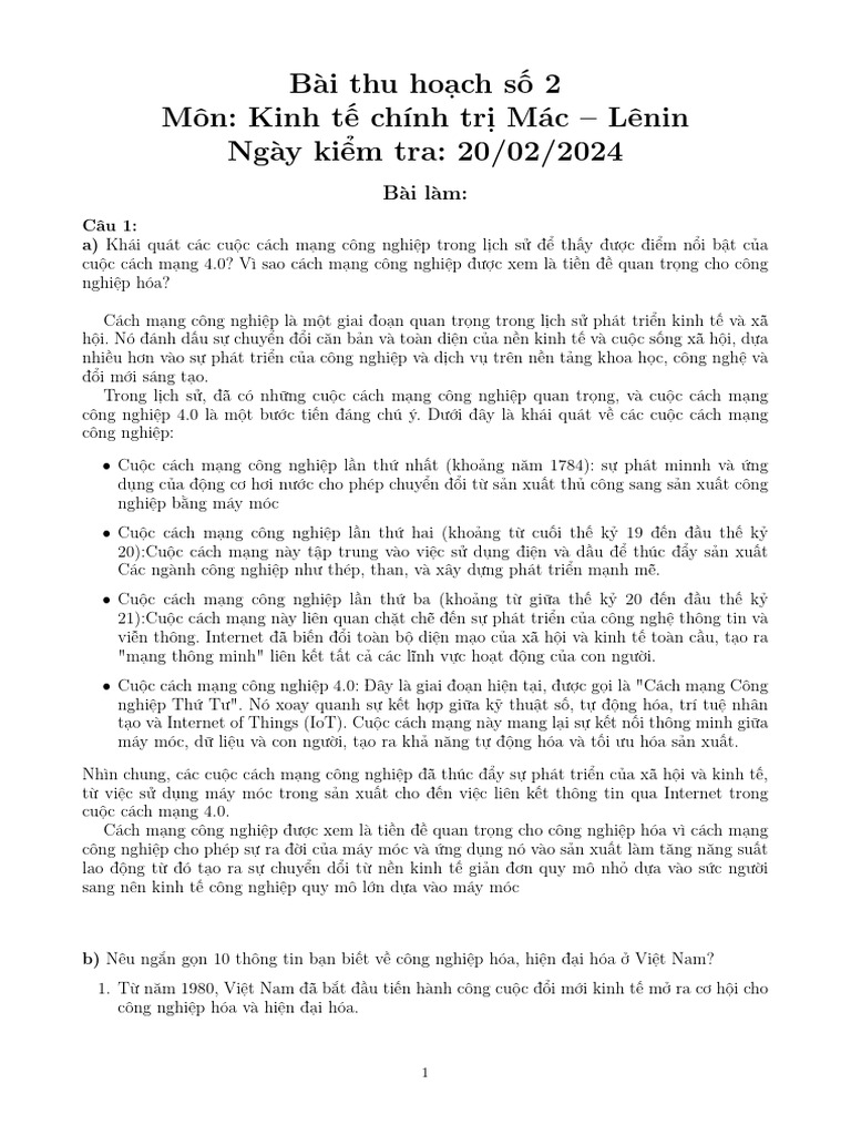 Nhóm 21 L11 Bài thu hoạch số 2 | PDF