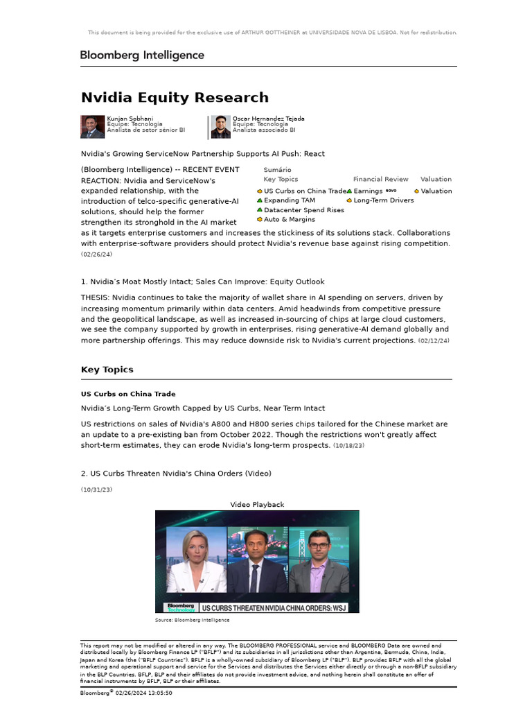 Bloomberg News On NVIDIA | PDF | Graphics Processing Unit | Artificial ...