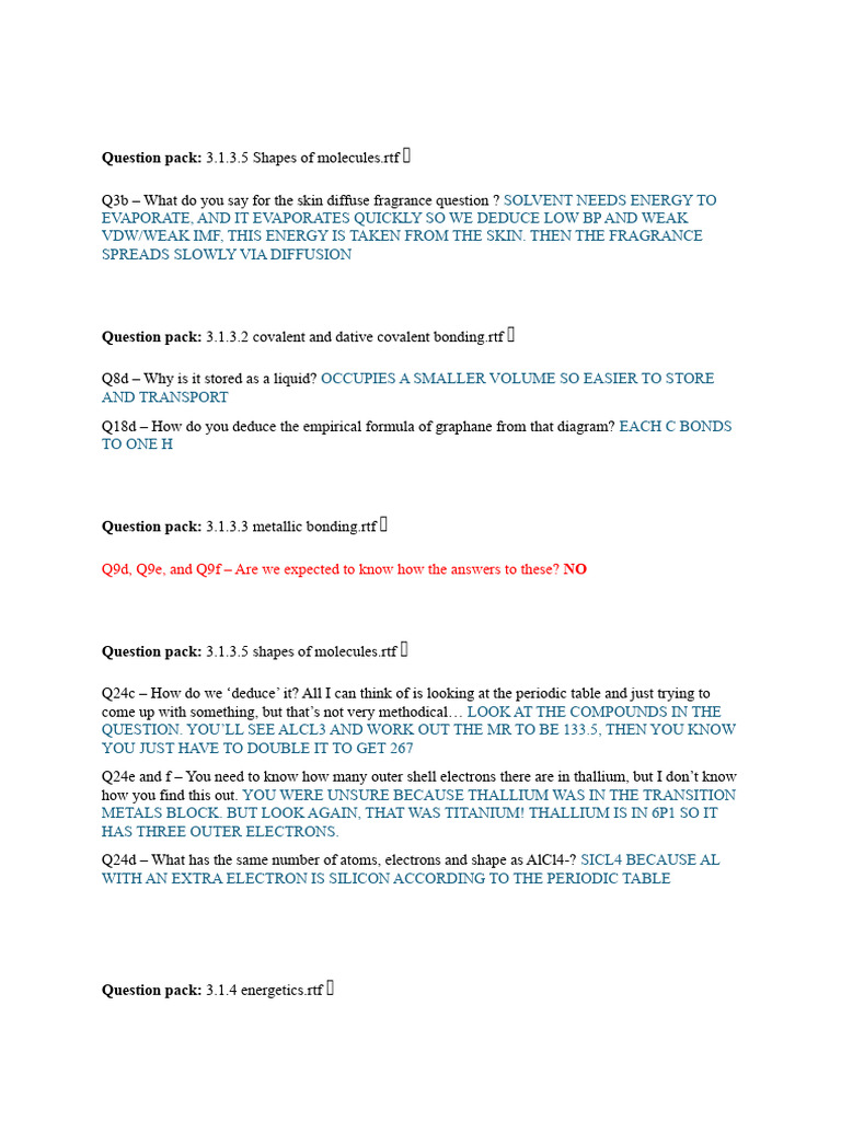 Chemistry Pack 1 | PDF | Hydroxide | Chemical Reactions