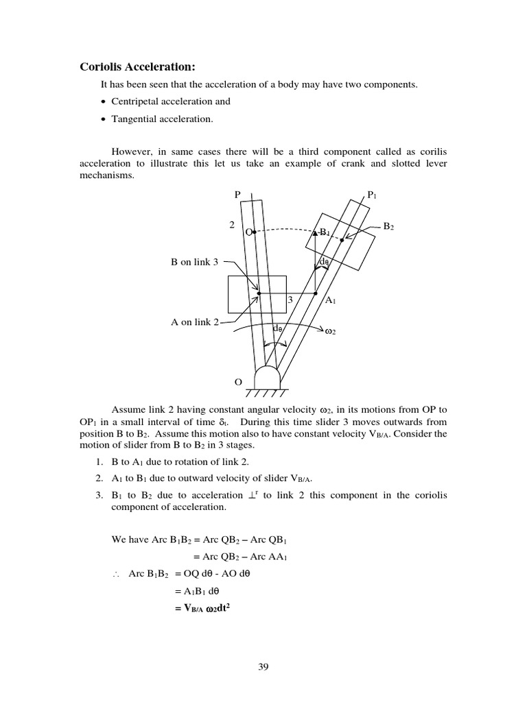 Coriolis Acceleration | PDF | Acceleration | Euclidean Vector Coriolis Acceleration | PDF | Acceleration | Euclidean Vector