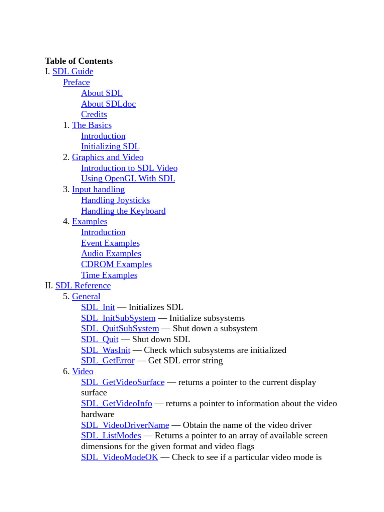 SDL Developer's Reference Guide | PDF | Visual Cortex | Pixel