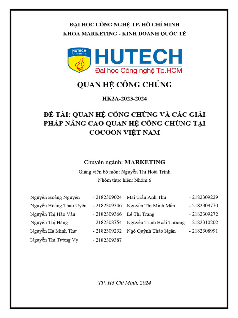 QHCC Tieuluancuoiky | PDF