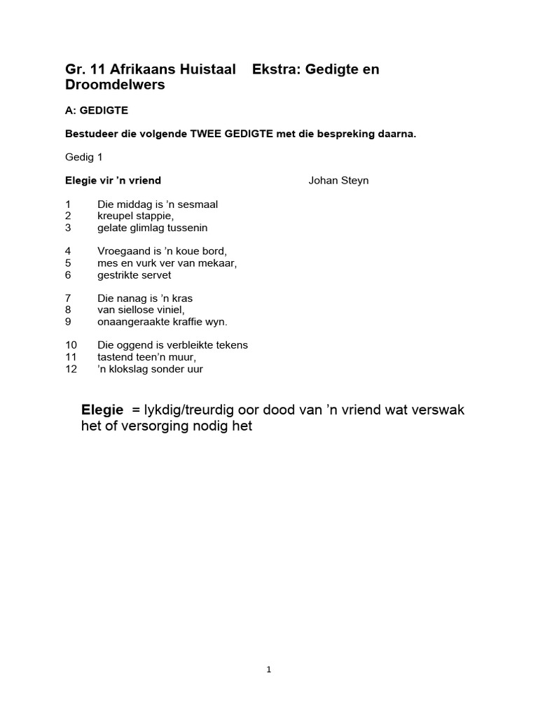 Gr. 11 Afrikaans HT Ekstra Vir Web | PDF
