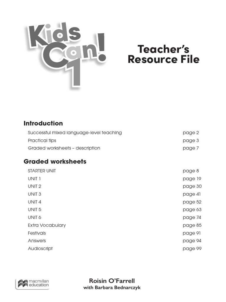 Kids Can - 1 - TRF - Introduction | PDF | Learning | Teachers