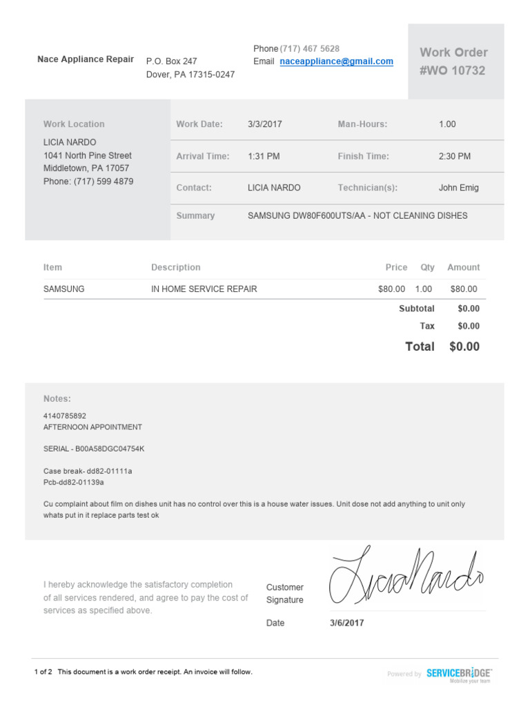 Work Receipt | PDF | Receipt | Marketing