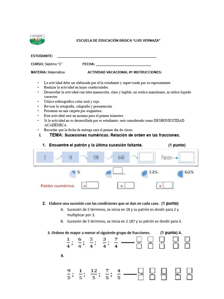 Vacacional de Matematica Cuatro Temas | PDF | Números | Aritmética