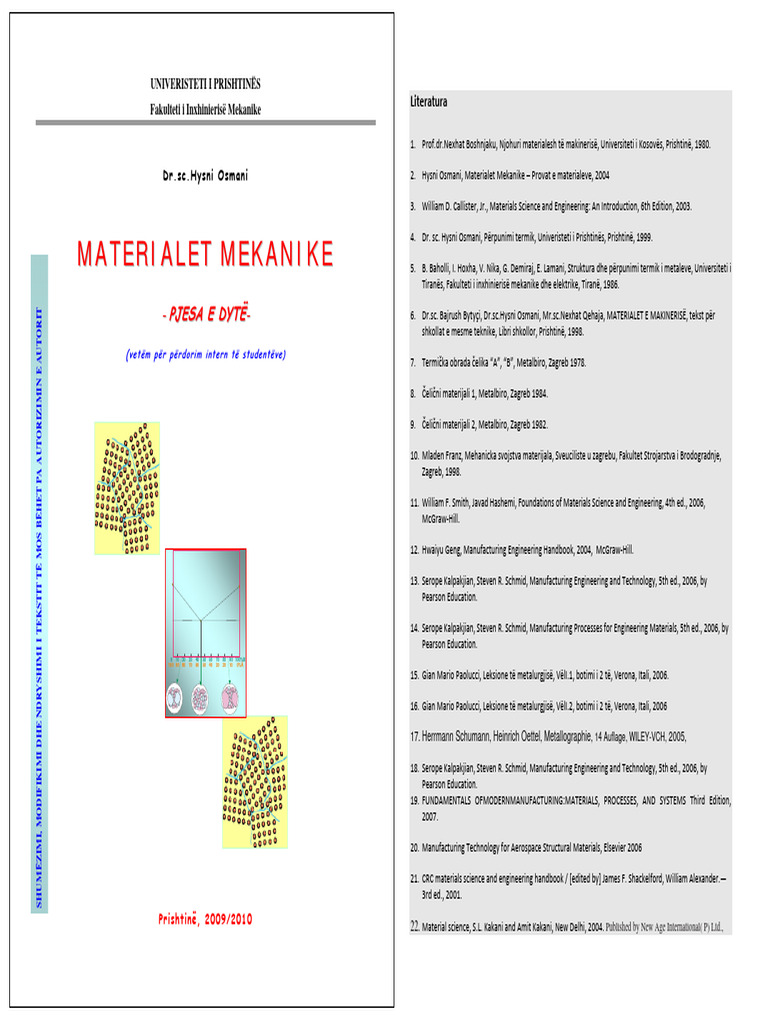 2.materialet Mekanike 2009 - 2010 - Pjesa e DYTE - FSHZ - BShM-2022 | PDF