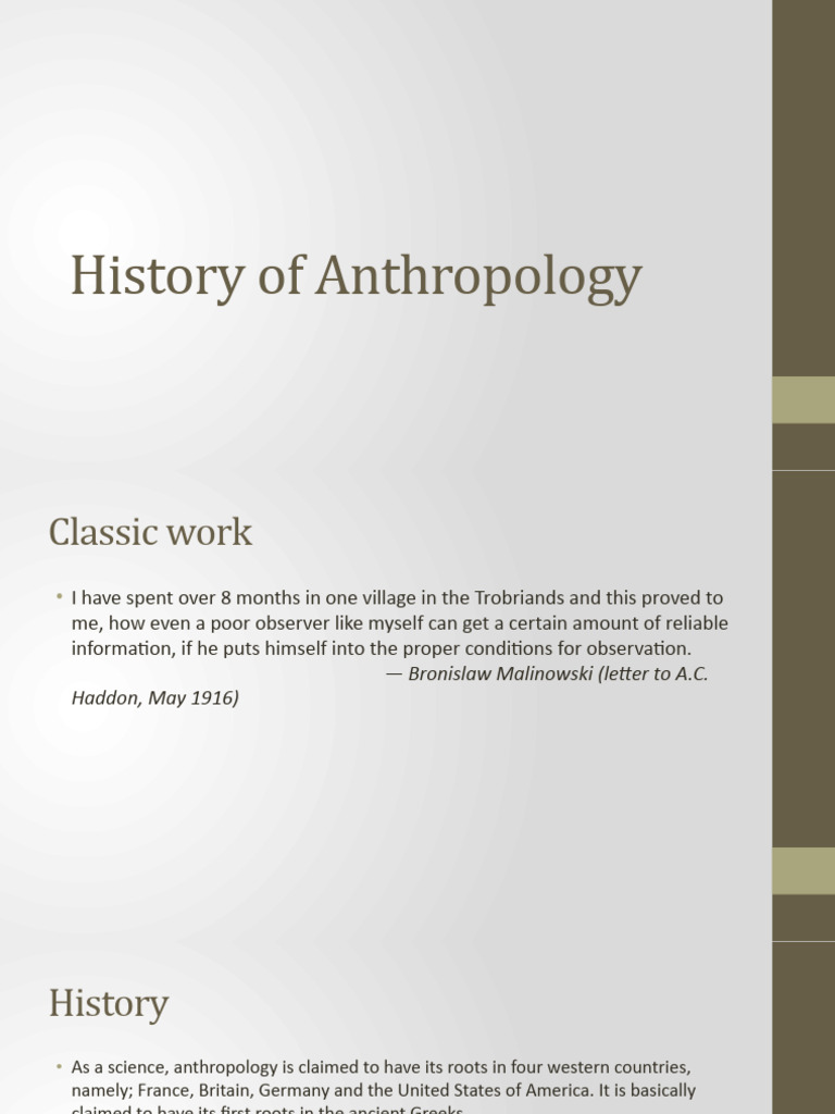 History of Anthropology | PDF | Marxism | Anthropology
