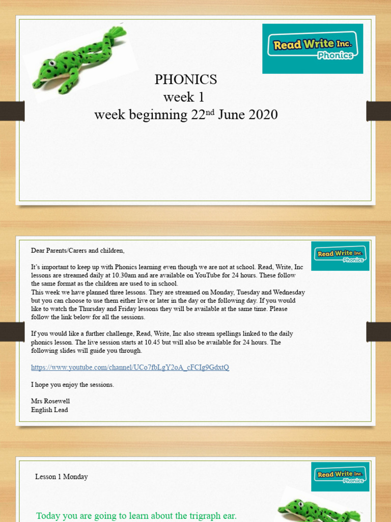 Year 1 Phonics Week 11 | PDF | Phonics | Writing