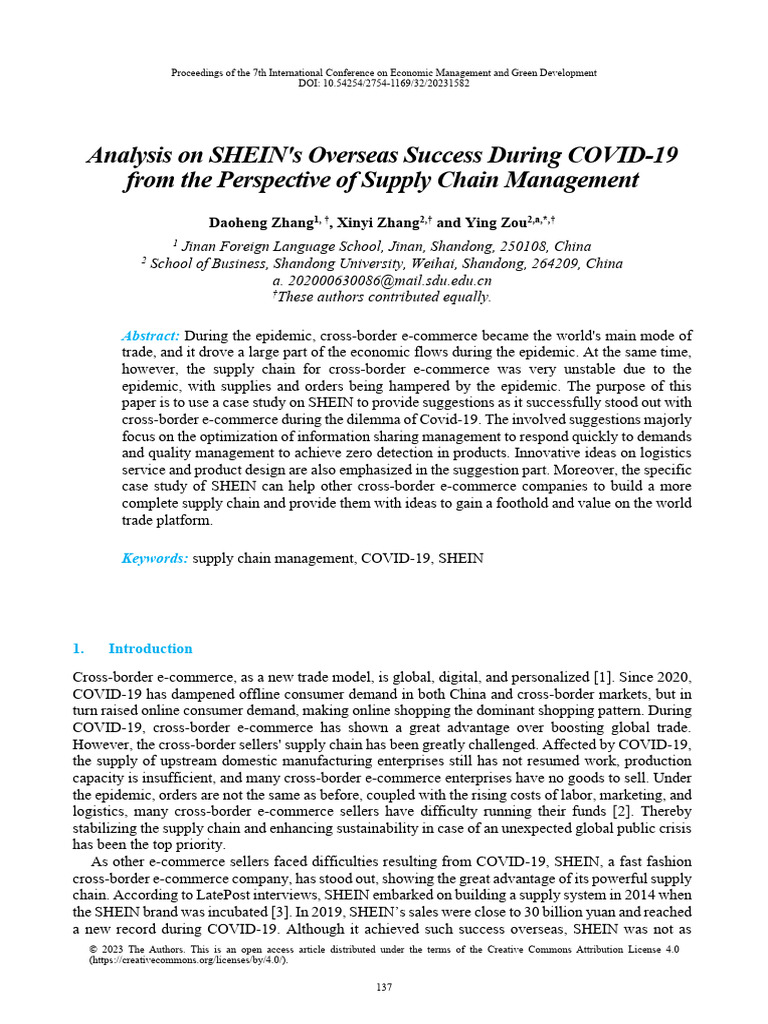 Analysis On SHEINs Overseas Success During COVID | PDF | E Commerce ...