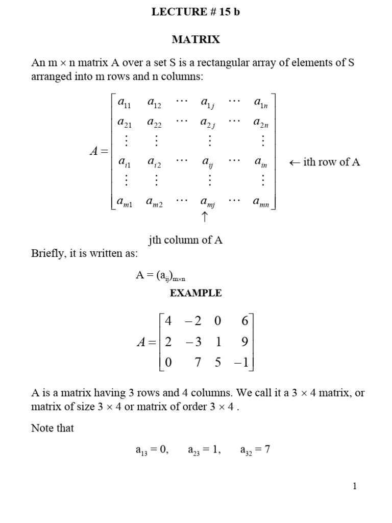 DS - Lecture15 Updated | Download Free PDF | Matrix (Mathematics ...