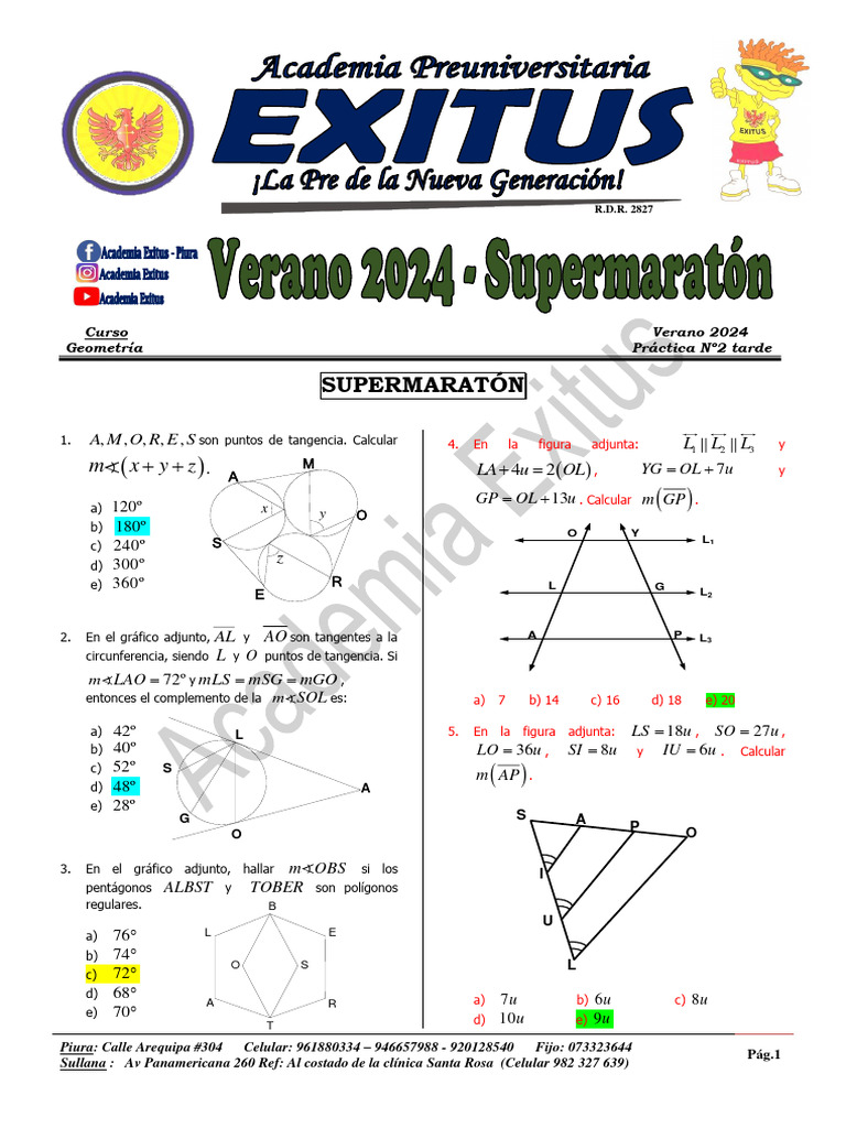 Ver24 SM Geom2 T | PDF | Triángulo | Rectángulo