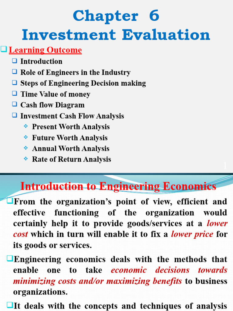 Engineering Investment Evaluation Guide | PDF | Interest | Interest Rates