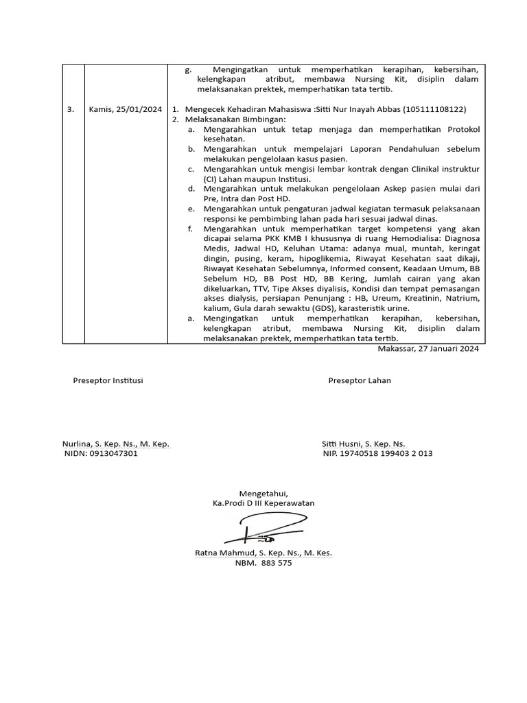 Logbook Pembimbing PKK KMB I 2024 | PDF