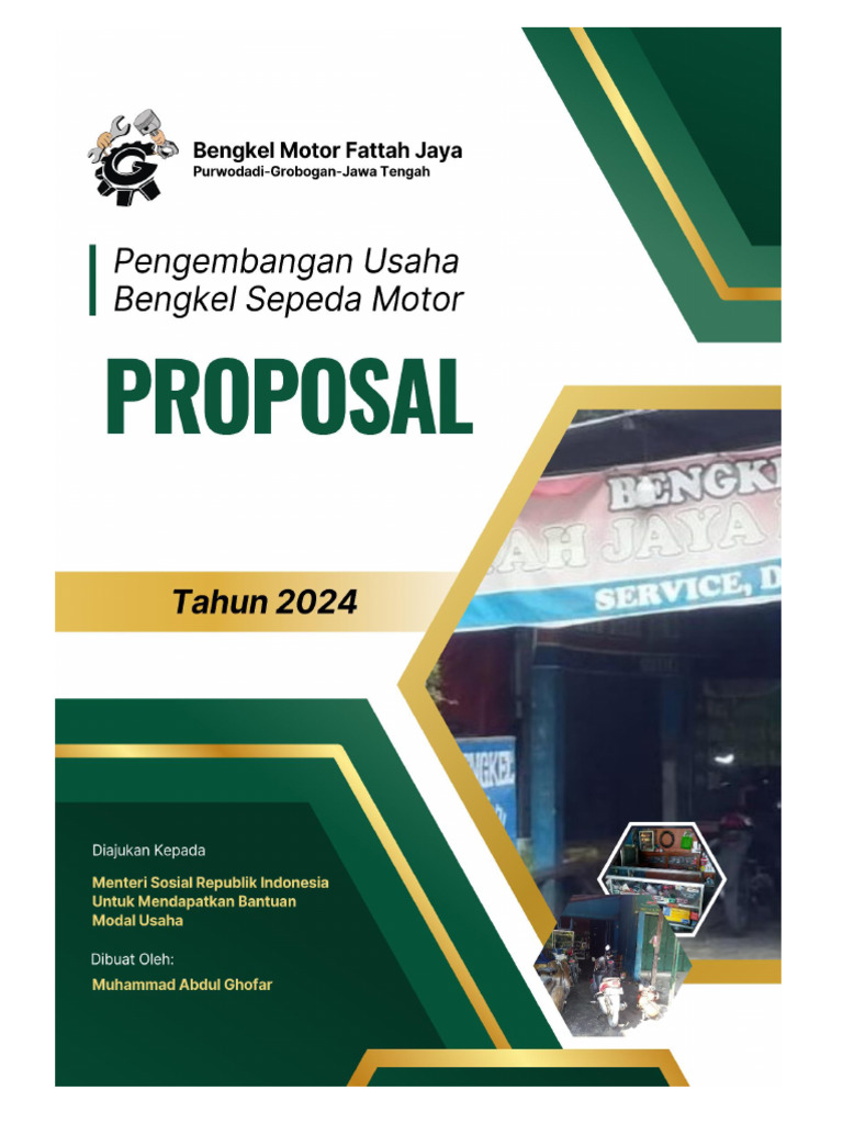 Proposal Pengembangan Usaha Bengkel Sepeda Motor | PDF