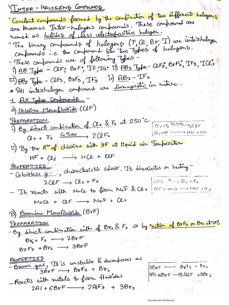 Inter Halogen Compounds | PDF