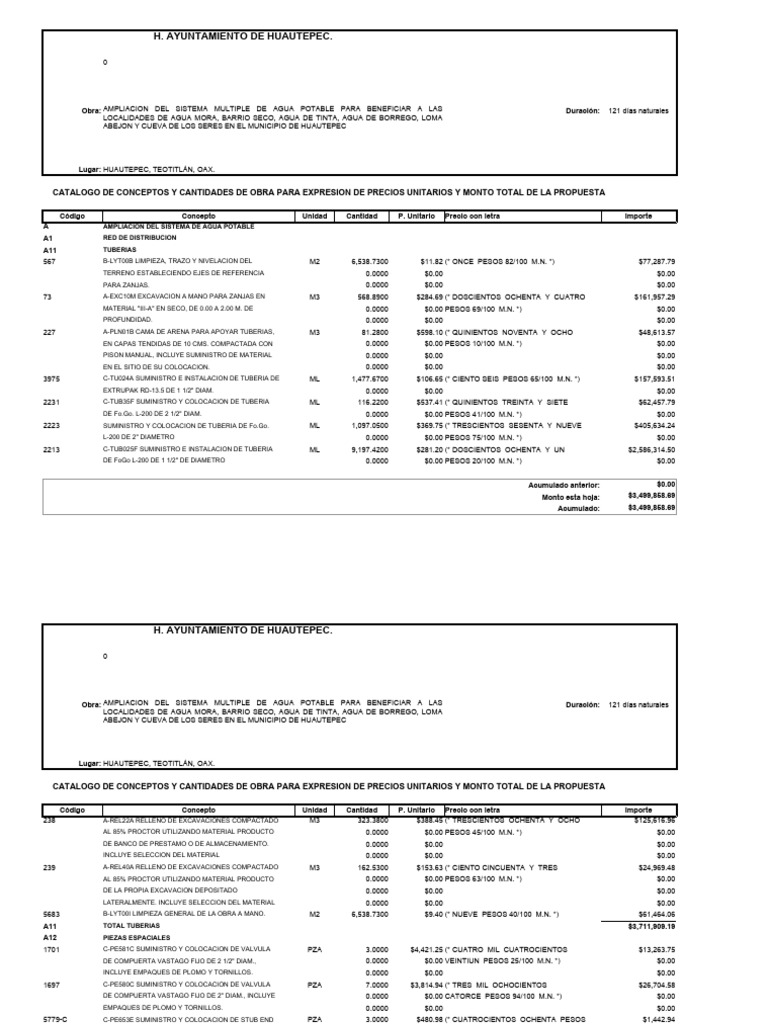PRESUPUESTO HUAUTEPEC DEFINITIVO | PDF | Ingeniero civil | Ingeniería de Edificación