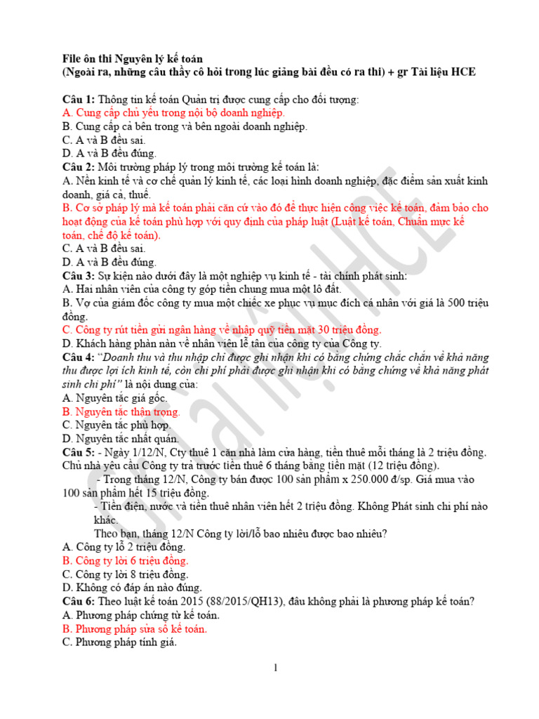 Đề cương ôn thi NLKT | PDF