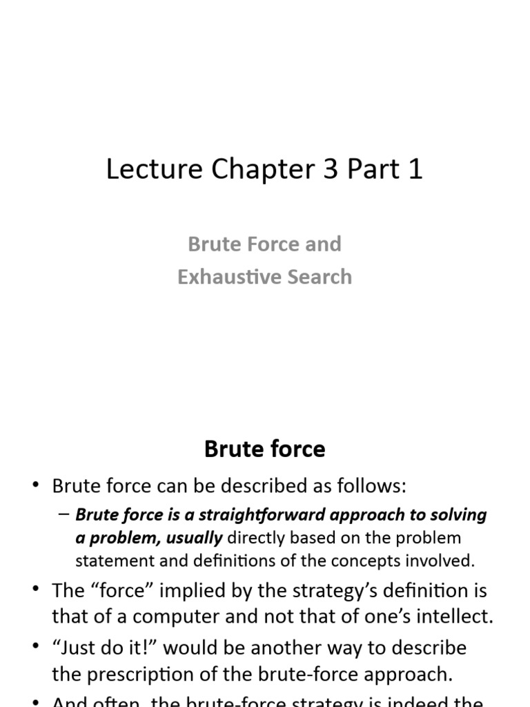 Lecture Chapter 3 Part 1 | PDF | Algorithms | Algorithms And Data ...