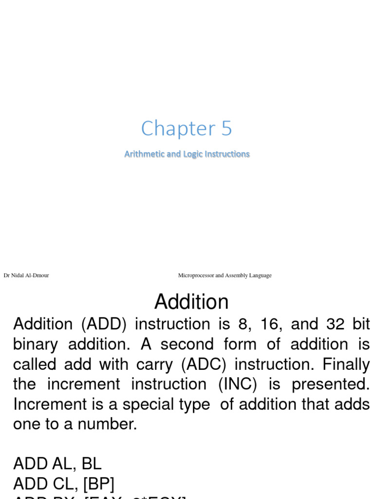 2 - Lecture 5 | PDF | Assembly Language | Binary Coded Decimal