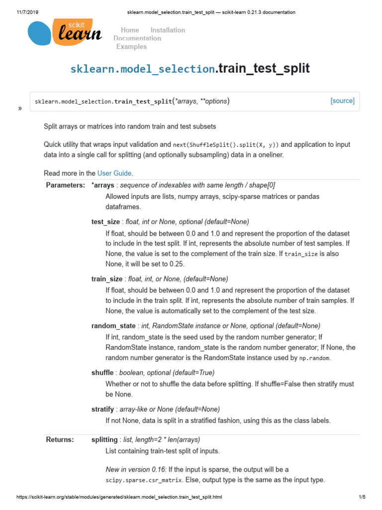 Train - Test - Split Function | PDF | Support Vector Machine | Logistic ... Train - Test - Split Function | PDF | Support Vector Machine | Logistic ...