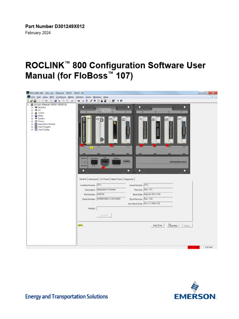 Roclink 800 Configuration Software User Manual For Floboss 107 en 132296 | PDF | Installation ...