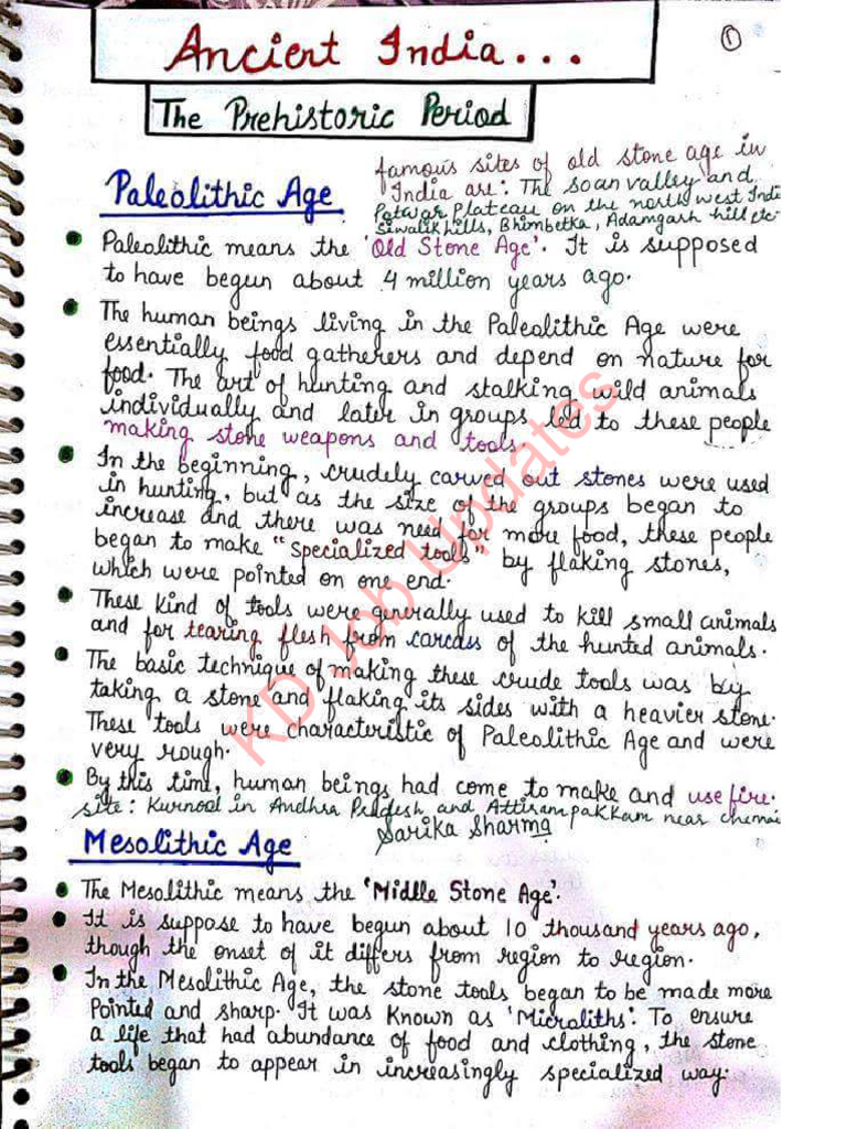 Ancient History Handwritten Notes in English | PDF