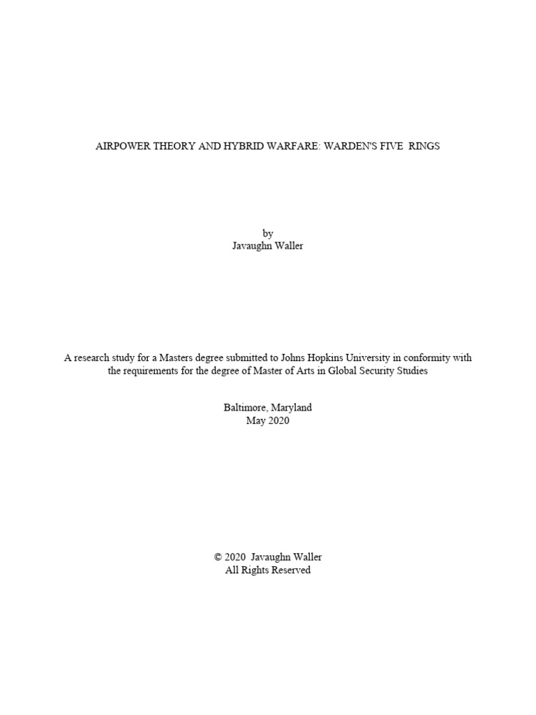 Waller Thesis 2020 | PDF | Close Air Support | Anti Aircraft Warfare