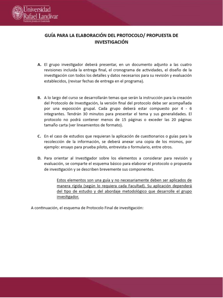 Guía para La Elaboración Del Protocolo de Investigación | PDF | Science