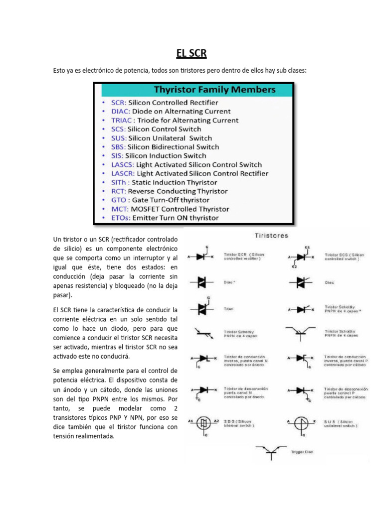 EL SCR | PDF | Rectificador | Diodo