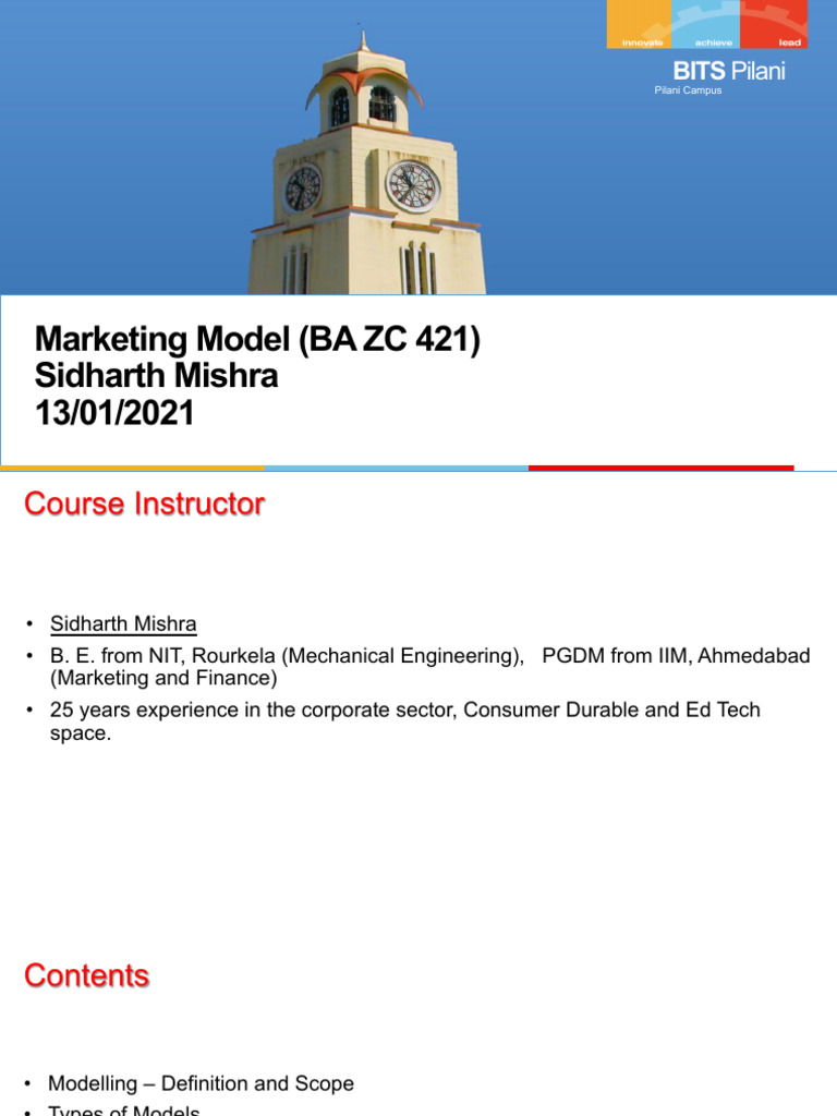 Marketing Model Final | PDF | Probability Distribution | Marketing