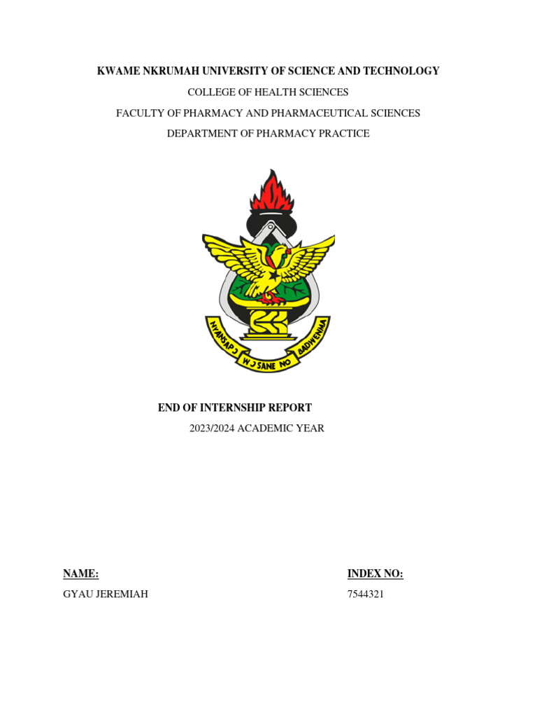 Hospital Pharmacy Internship Report 2023 | PDF | Pharmacy | Medical ...