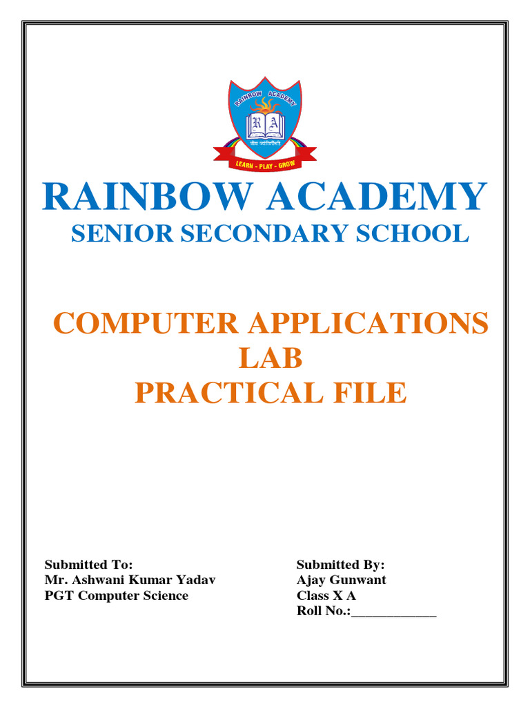 Class 10 Lab Practical File (1) | PDF | Html | Html Element Class 10 Lab Practical File (1) | PDF | Html | Html Element