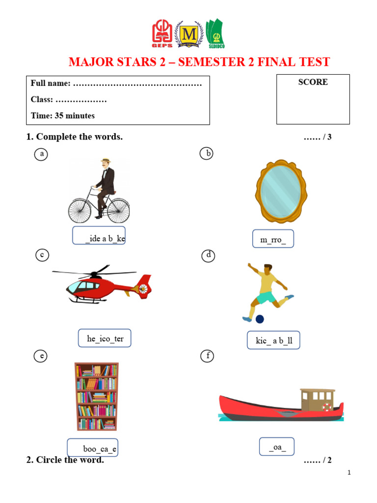 Major Stars Grade 2 - Semester 2 | PDF