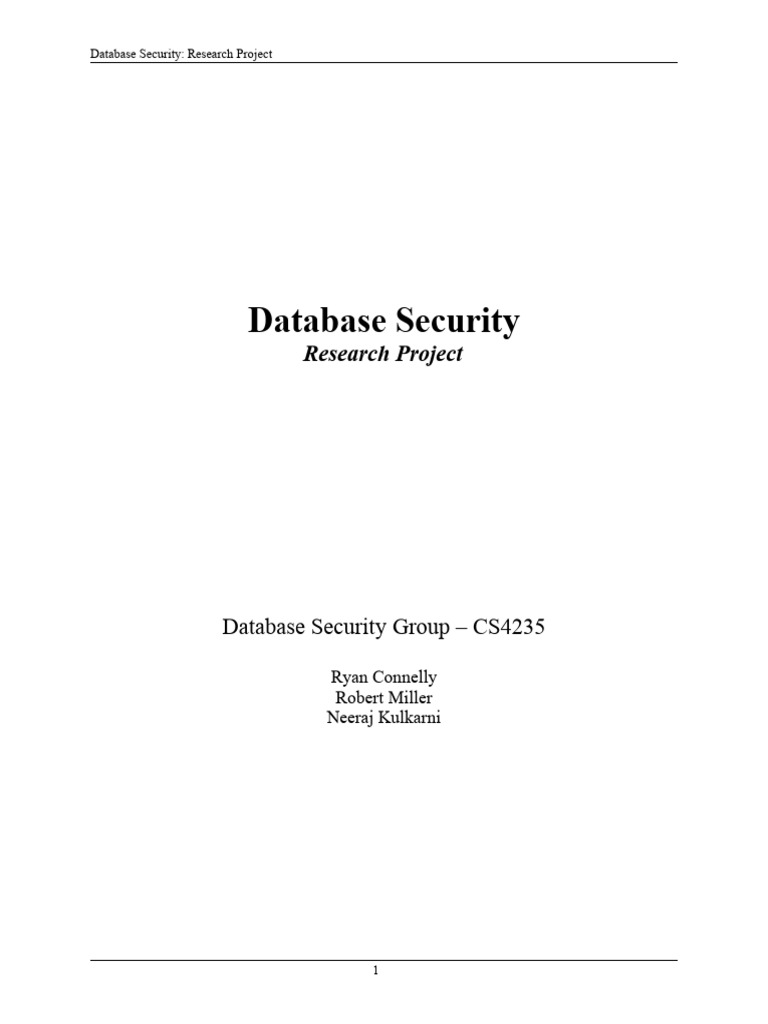 DatabaseSec | PDF | Databases | Encryption