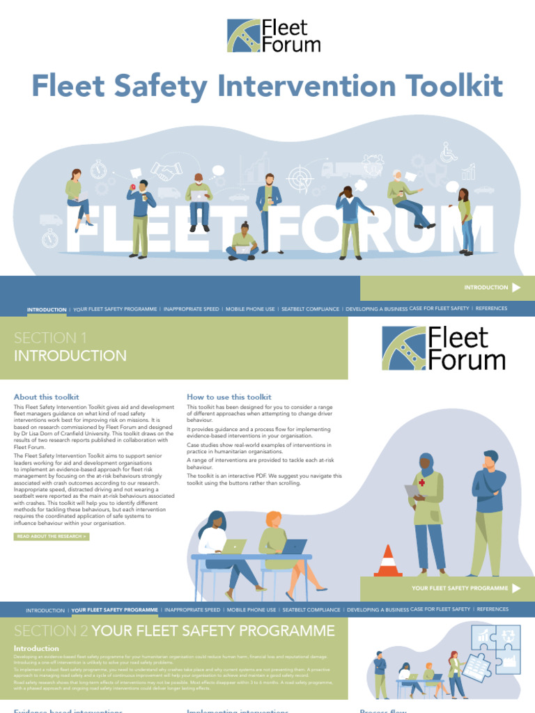 Fleet Forum Fleet Safety Intervention Toolkit_v4 | PDF | Traffic ...