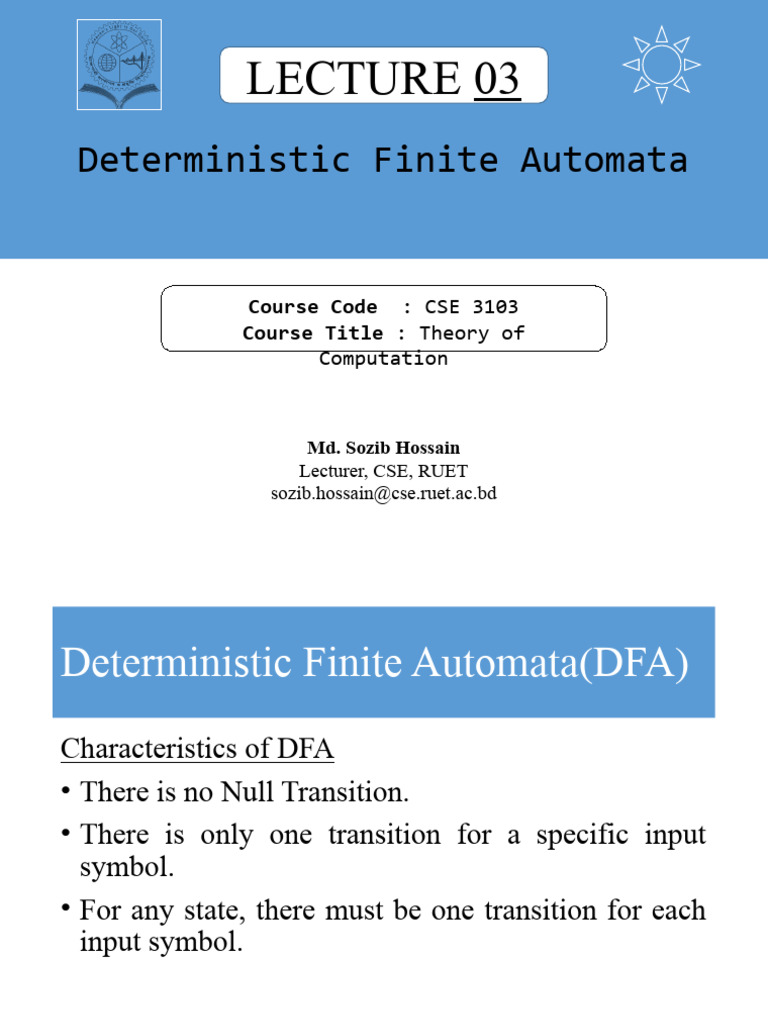 L06 & L07 - Deterministic Finite Automata | PDF | Numbers | Mathematics