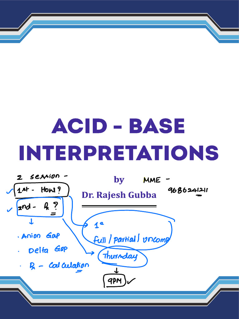 Acid Base 1 | PDF | Metabolic Disorders | Physiology