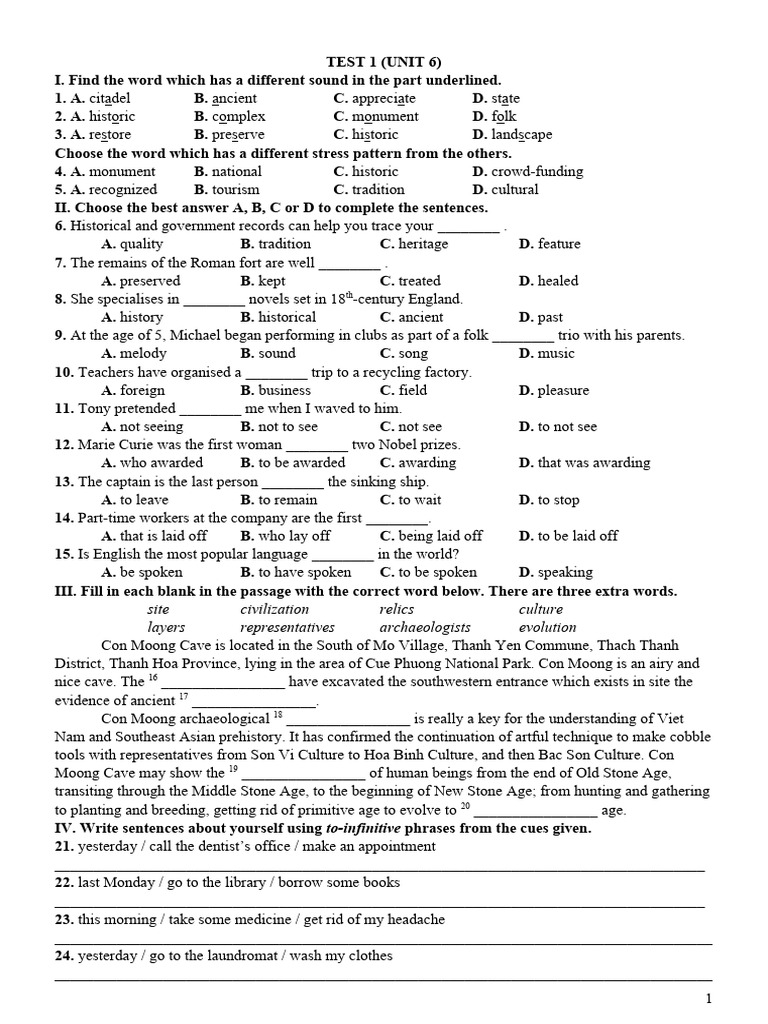 U6 Test 1 Pdf