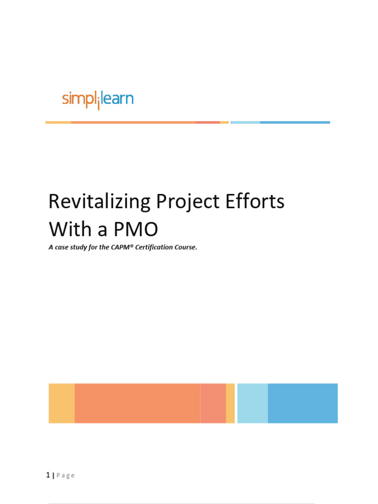 CAPM - Case - Study - 6 - Implementing A PMO | PDF | Project Management | Leadership