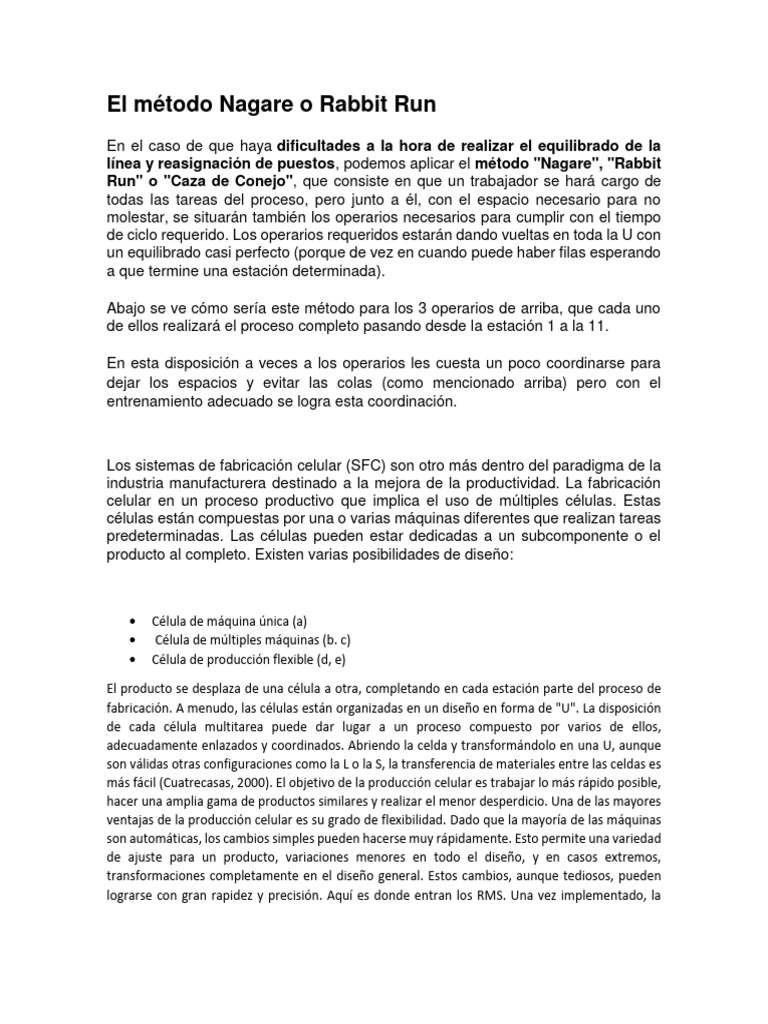 El Metodo Nagare o Rabbit Run | PDF