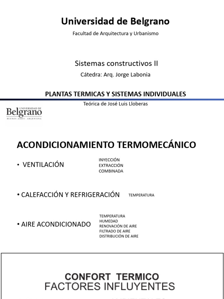SC2 2º TEORICA Plantas Térmicas y Sistemas Individuales | PDF | Aire ...