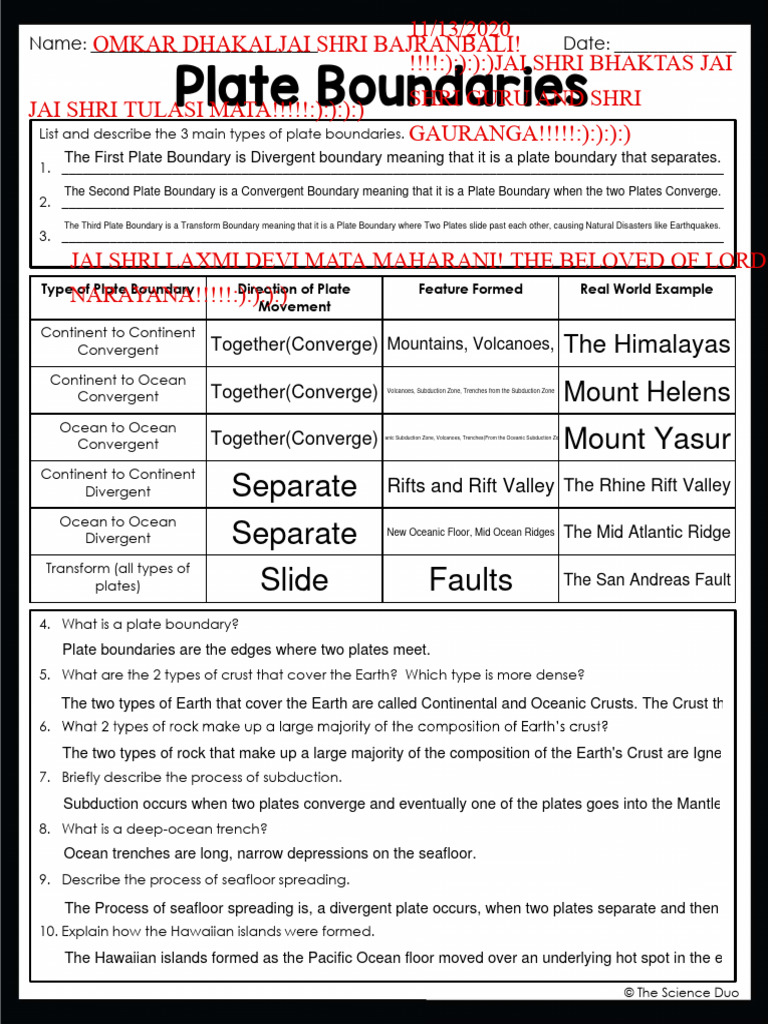 Plate Boundaries | PDF | Plate Tectonics | Geophysics