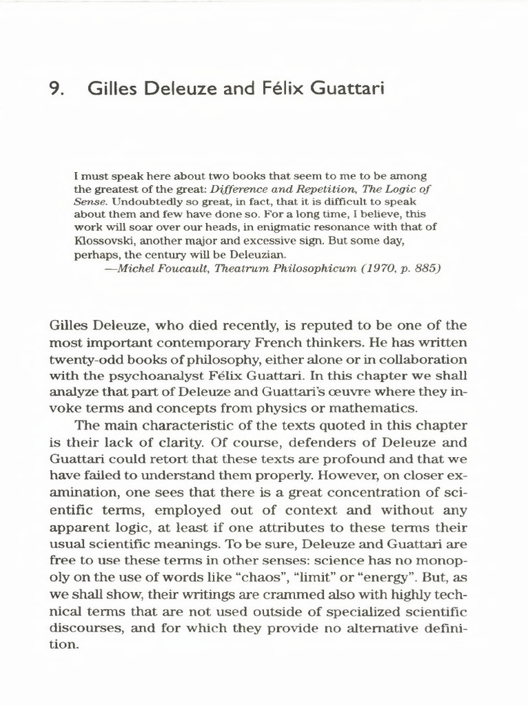 Deleuze & Guattari's Scientific Jargon | PDF | Gilles Deleuze | Function (Mathematics)